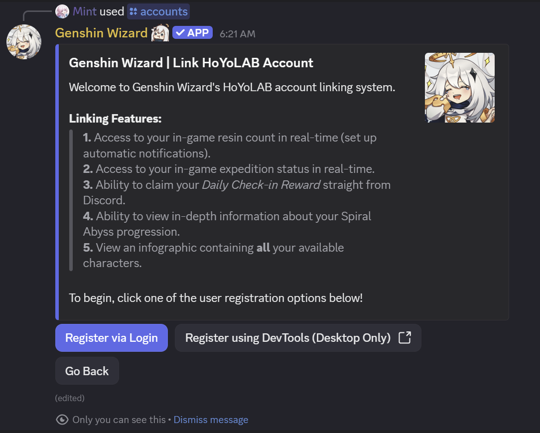 HoYoLab Registration | Genshin Wizard