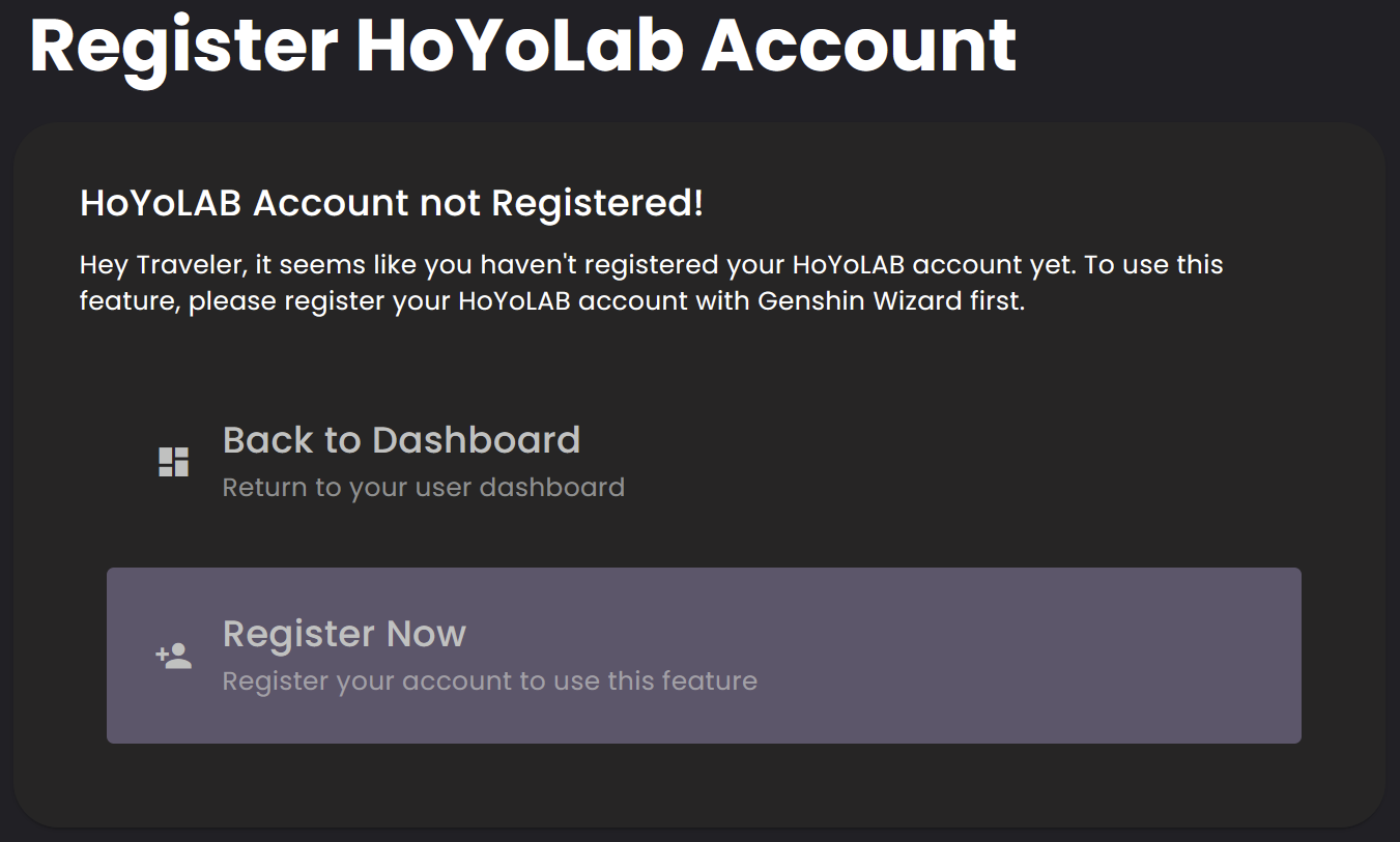 HoYoLab Registration | Genshin Wizard