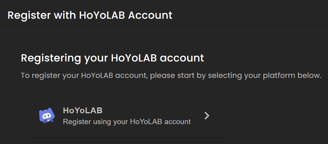 HoYoLab Registration | Genshin Wizard