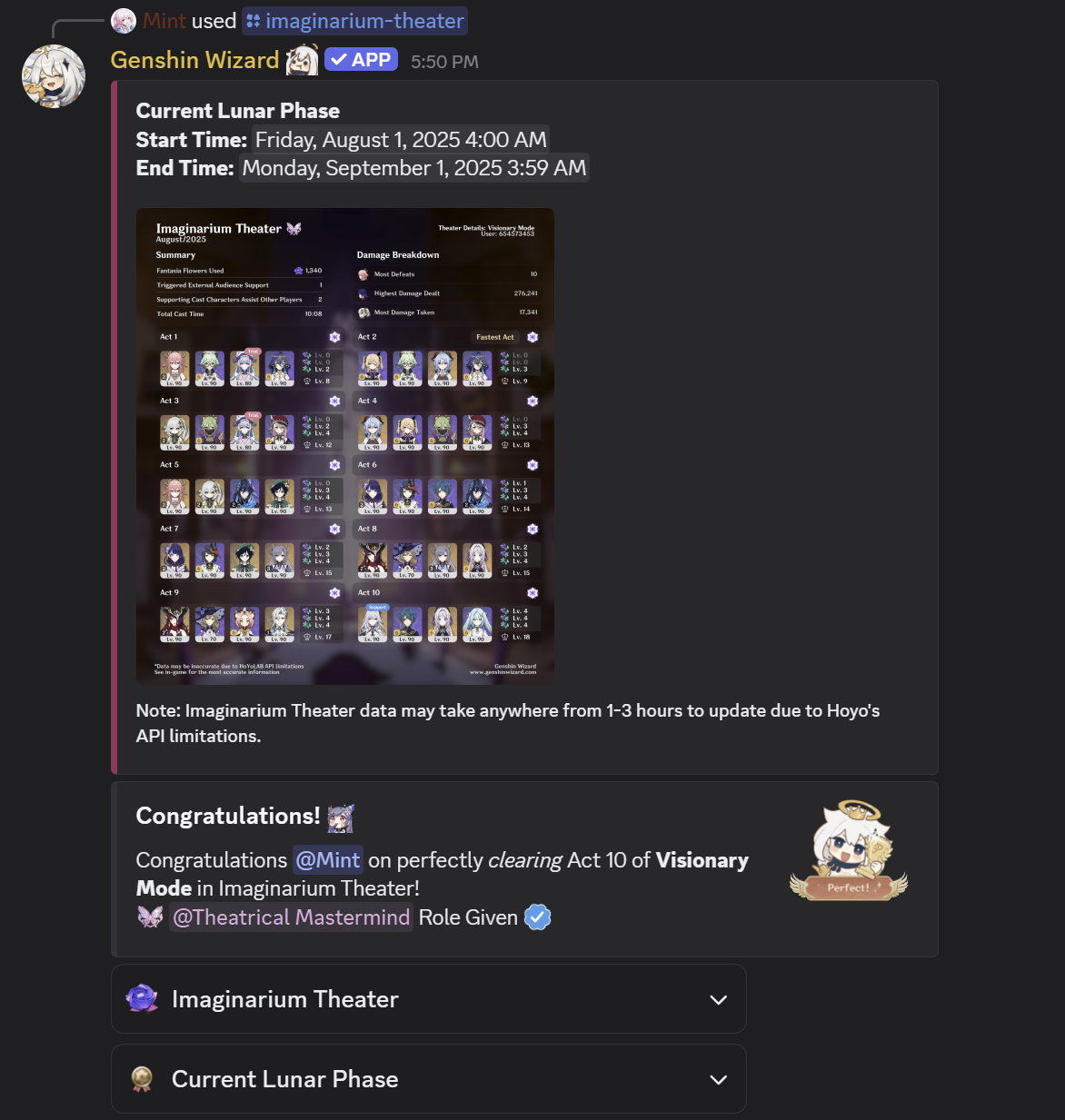 Role Setup Guide | Genshin Wizard