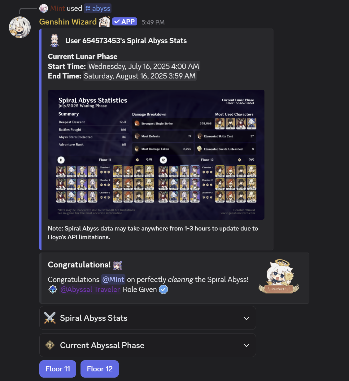 Role Setup Guide | Genshin Wizard